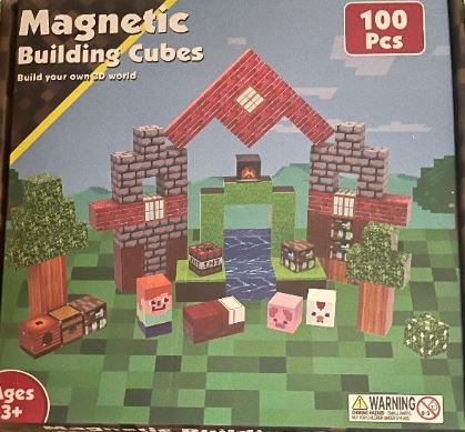 100-Piece Magnetic Building Cubes – Create Your Own 3D World! – Bright ...